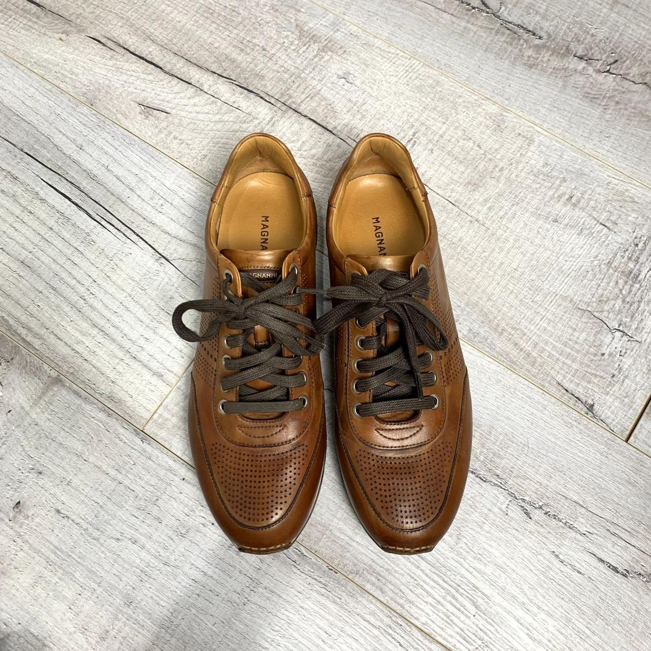 Magnanni Brown Pueblo Cognac Calfskin Perforated... - Depop