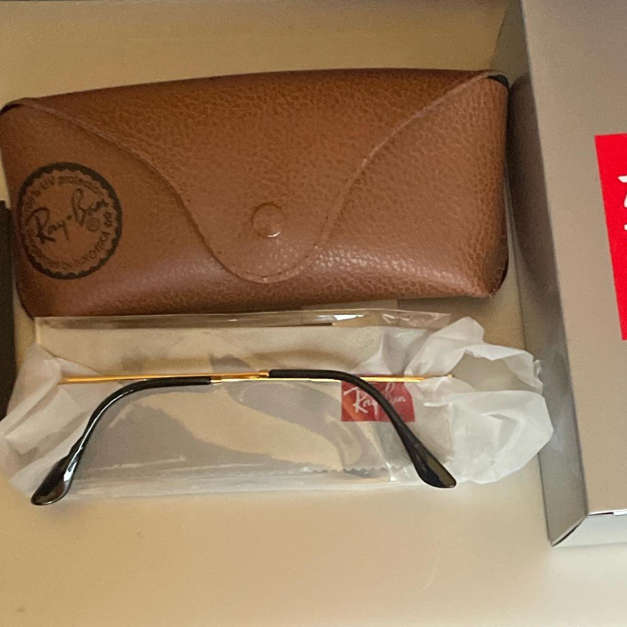 Ray-Ban HEXAGONAL, classics, in GOLD with brown... - Depop