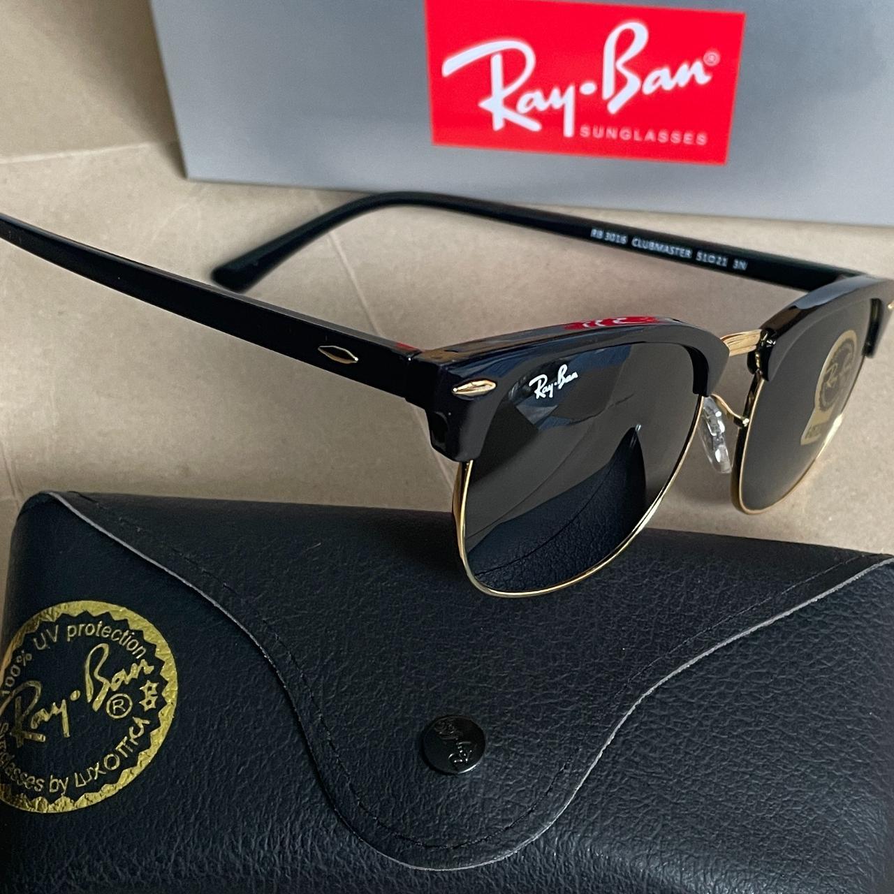 Ray-ban CLUBMASTER CLASSIC (RB3016) Colour: BLACK &... - Depop