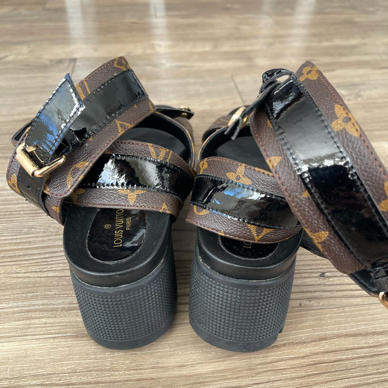 Louis Vuitton knock off platform sandals. Note:... - Depop