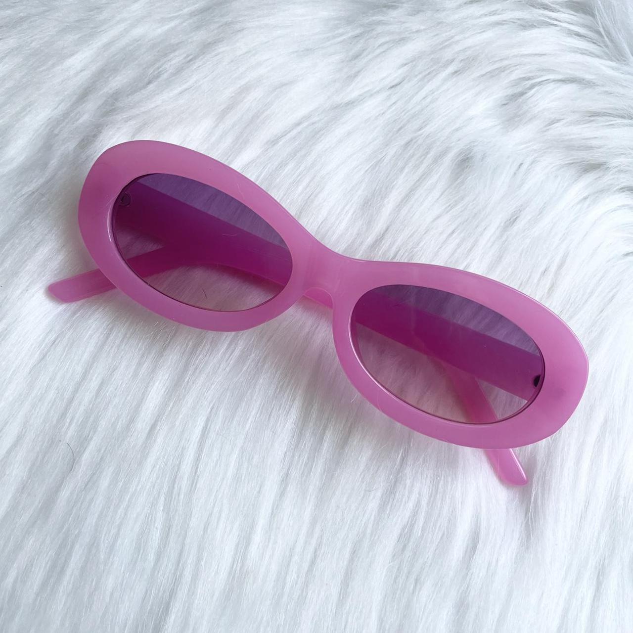 Skinny Oval Magenta Sunglasses All pink everything.... - Depop