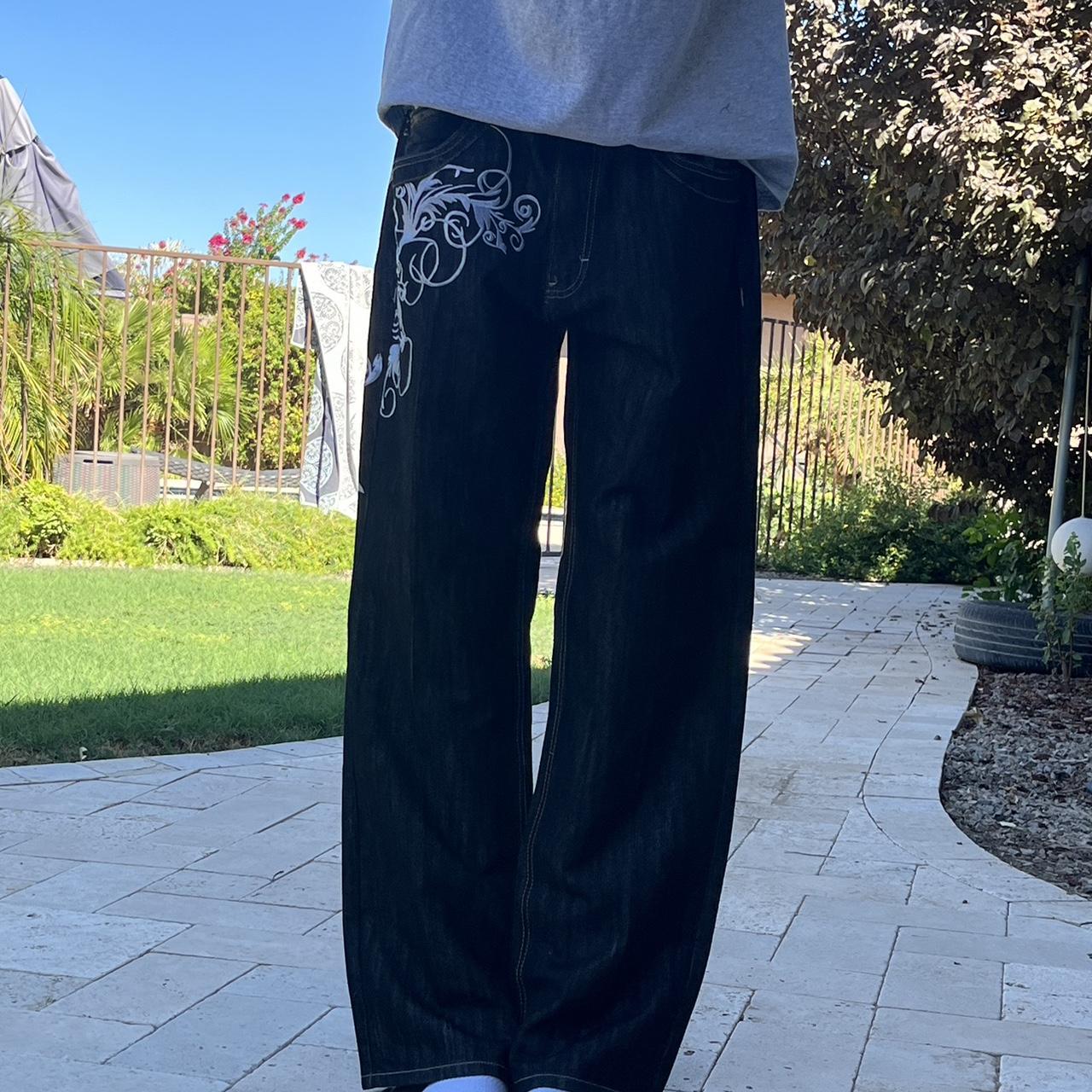 Super baggy Goth emo black jeans great... - Depop