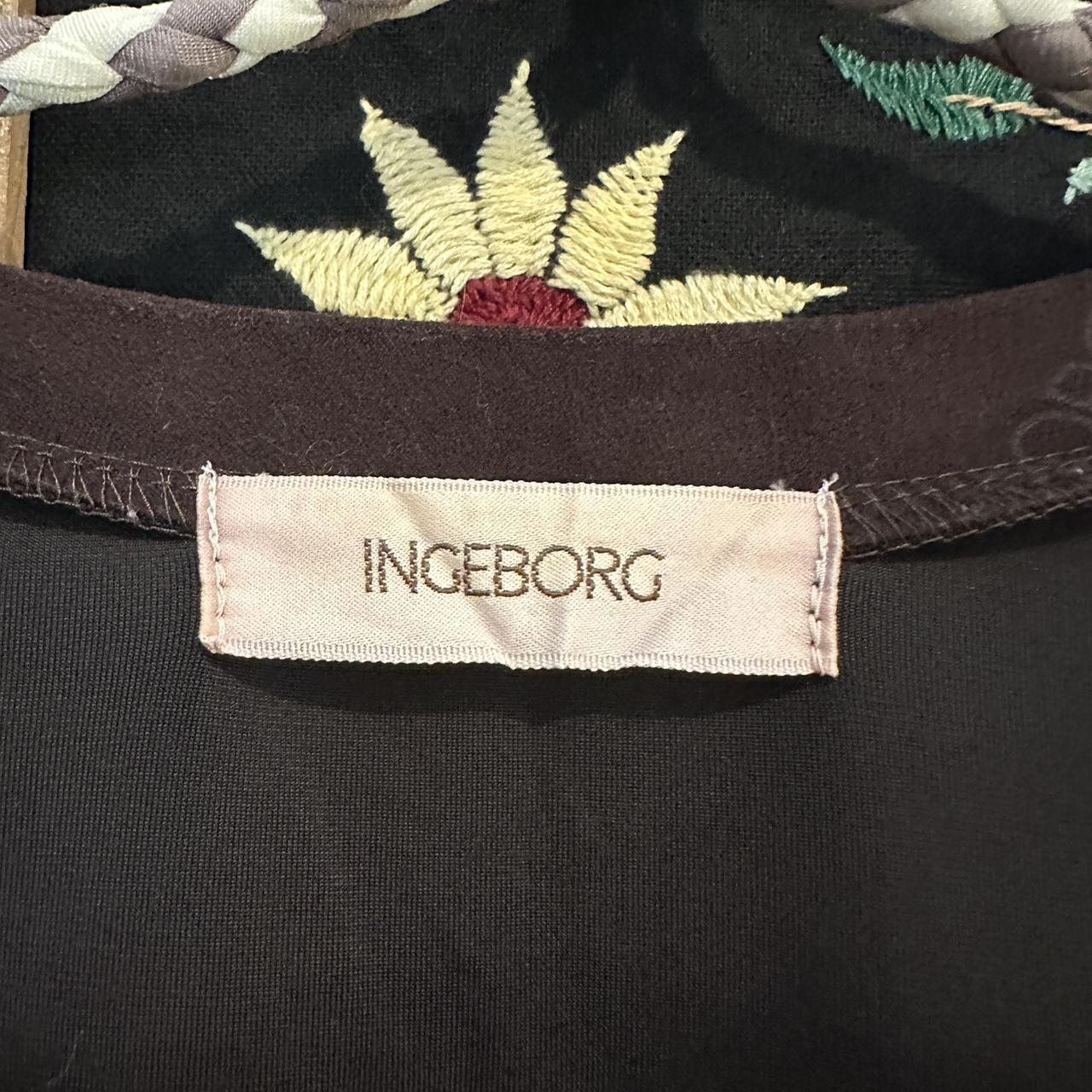 Japanese Brand INGEBORG velvet floral printing top... - Depop