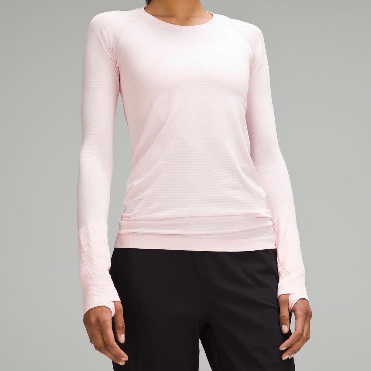 Light pink swiftly tech long sleeve. Size 6 - Depop