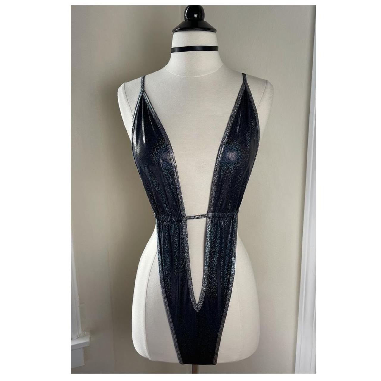 Dolls Kill Rave Holographic Sparkly Bodysuit... - Depop