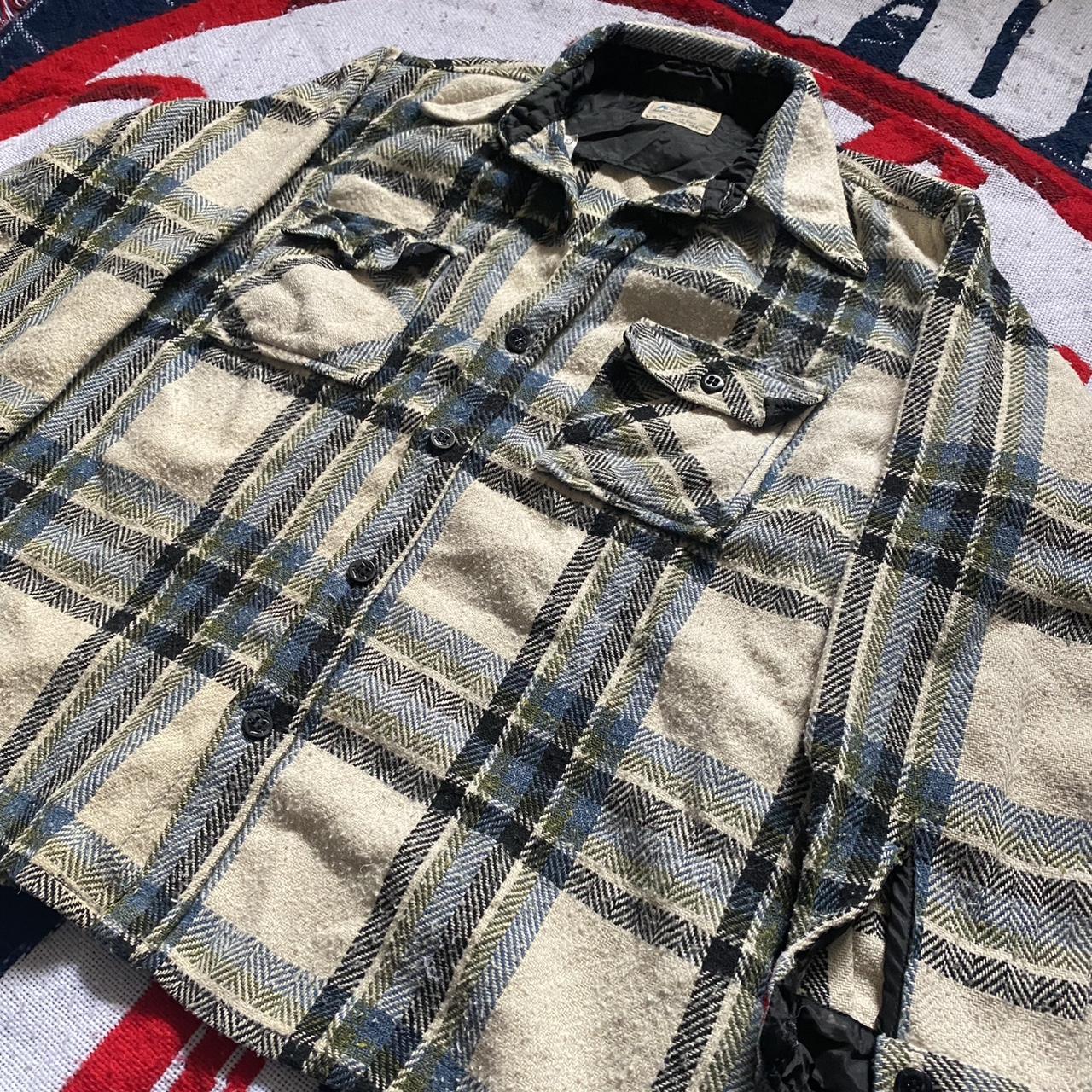 Vintage Kmart flannel with a sick dagger collar... | Depop