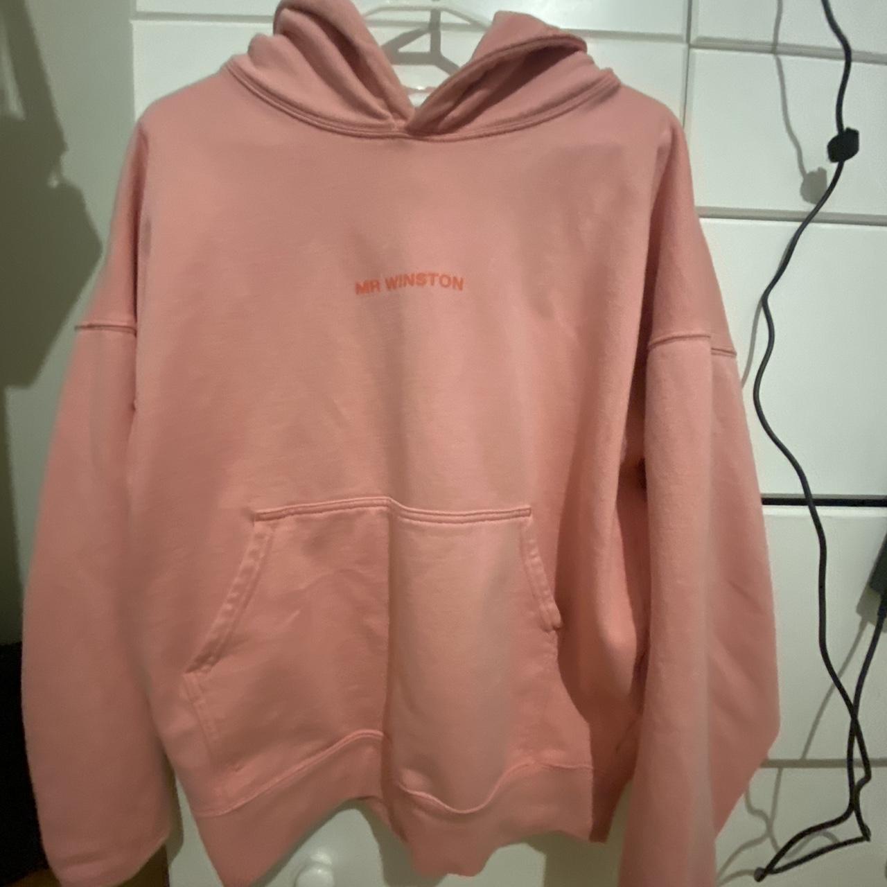pink mr winston hoodie size s good condition - Depop