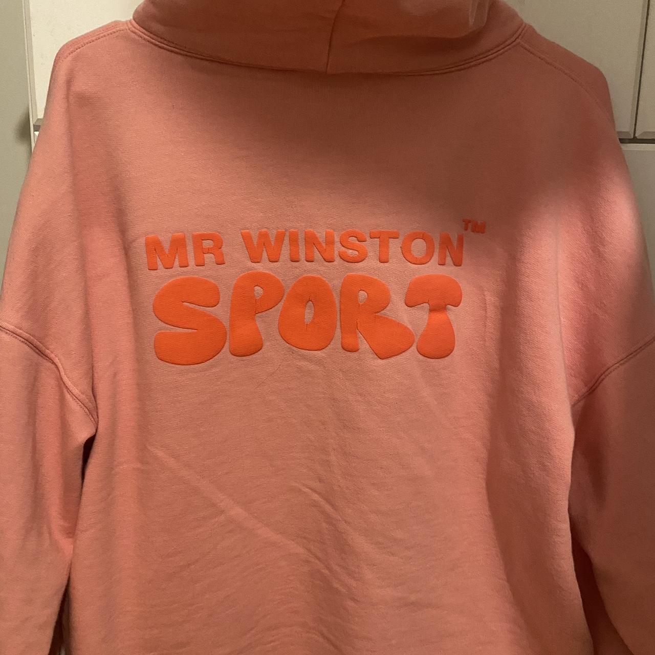 pink mr winston hoodie size s good condition - Depop