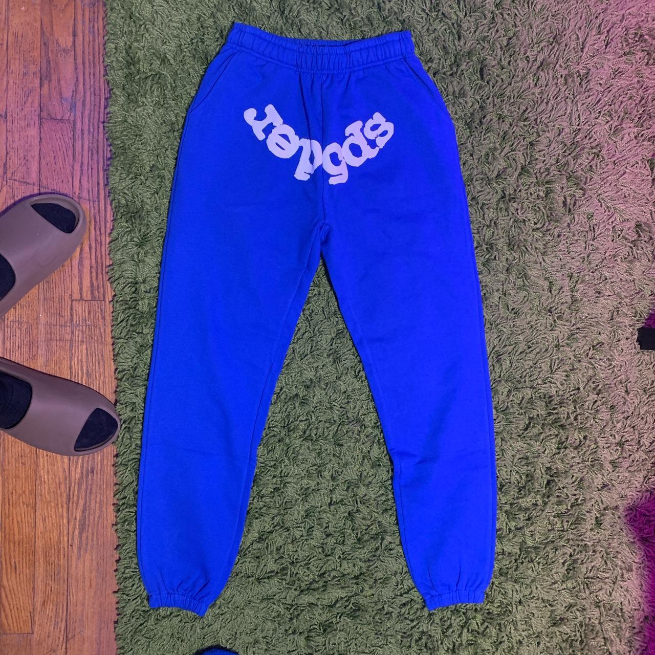Spider Worldwide Men's Blue Joggers-tracksuits | Depop