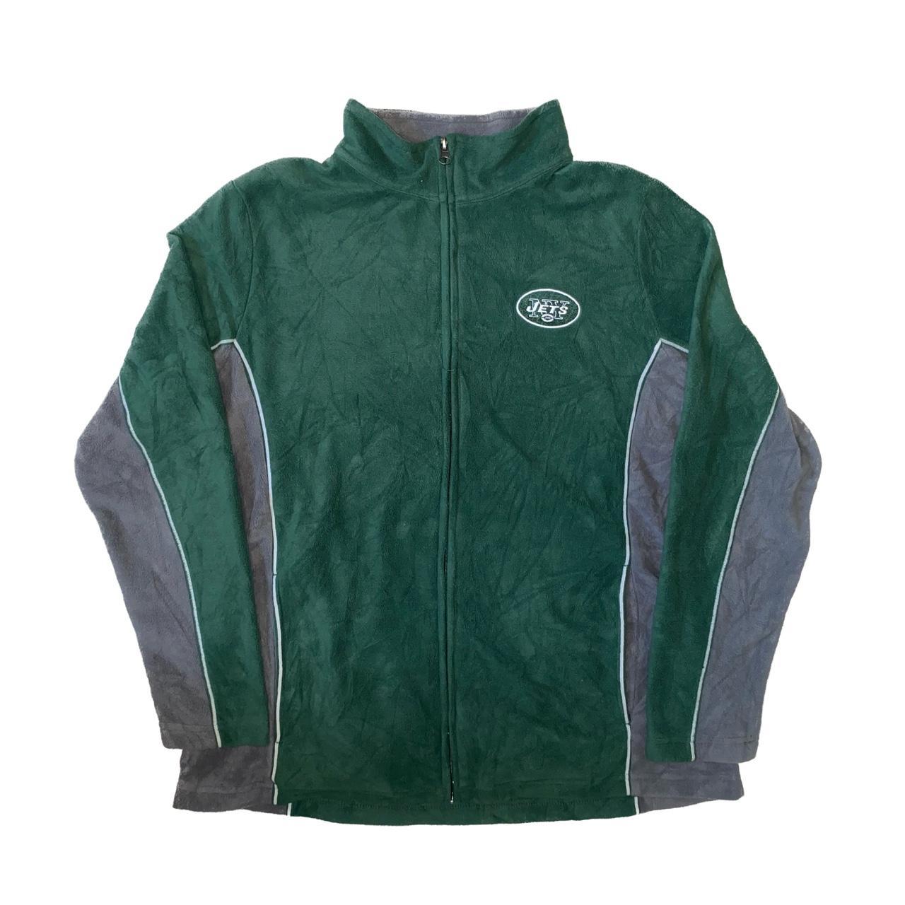 Vintage NY Jets Fleece Women’s XL Front pockets... - Depop
