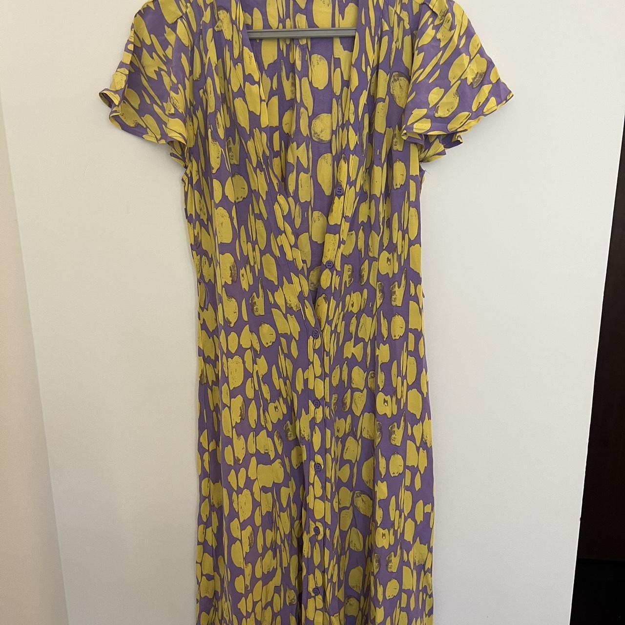 French connection light summer purple and yellow... - Depop