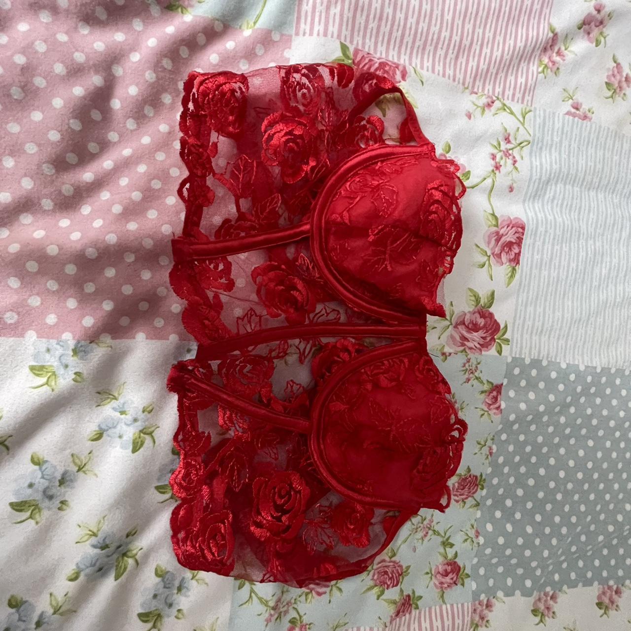 Stunning Red Bralet/Top This is honestly stunning!... - Depop