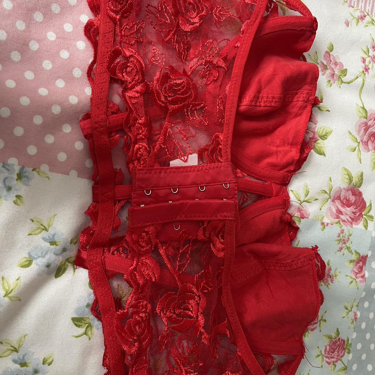 Stunning Red Bralet/Top This is honestly stunning!... - Depop