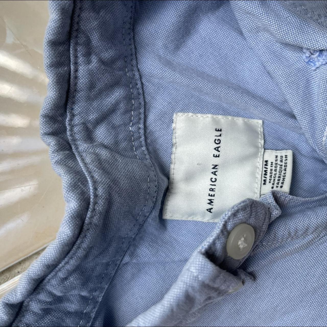2 blue American eagle button ups 1 with tag never worn - Depop