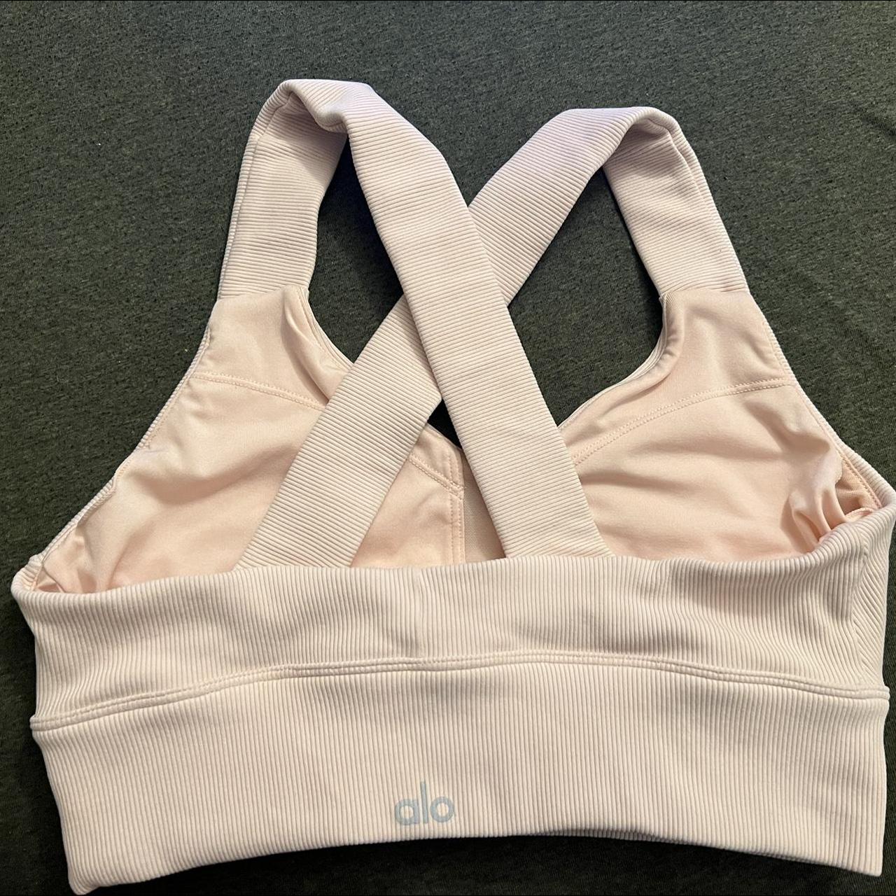 the stinkin cutest baby pink alo yoga sports... - Depop