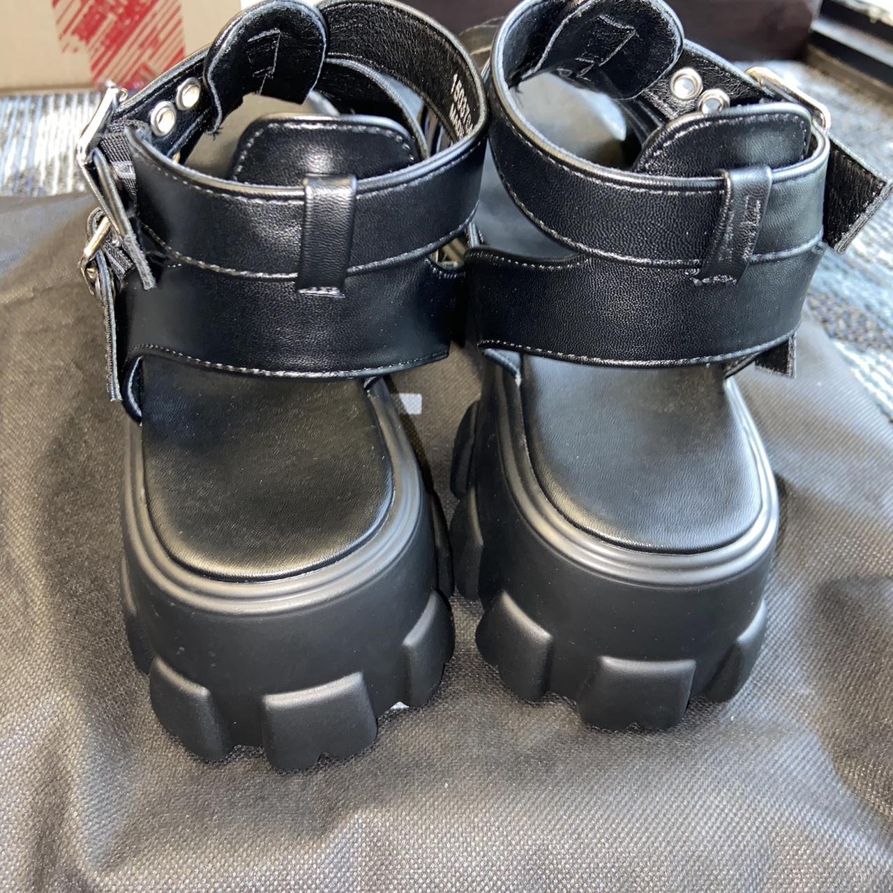 Black Strappy Chunky Sandals Come in black and... - Depop