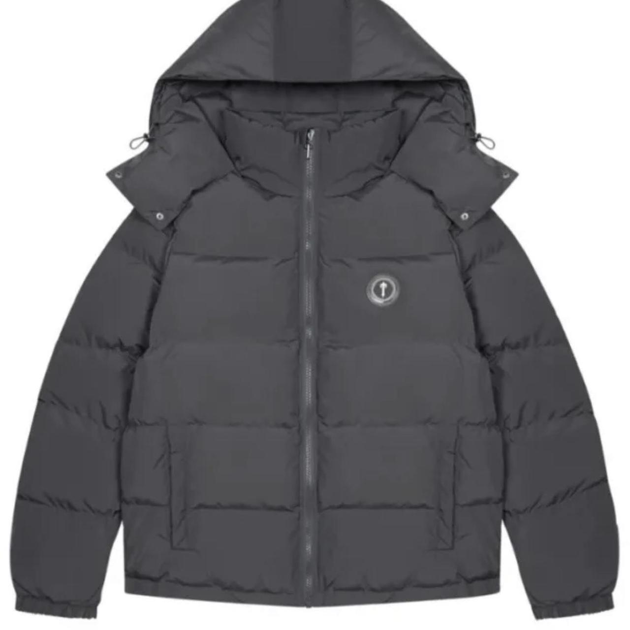 trapstar puffer jacket puffer coat stone grey... - Depop