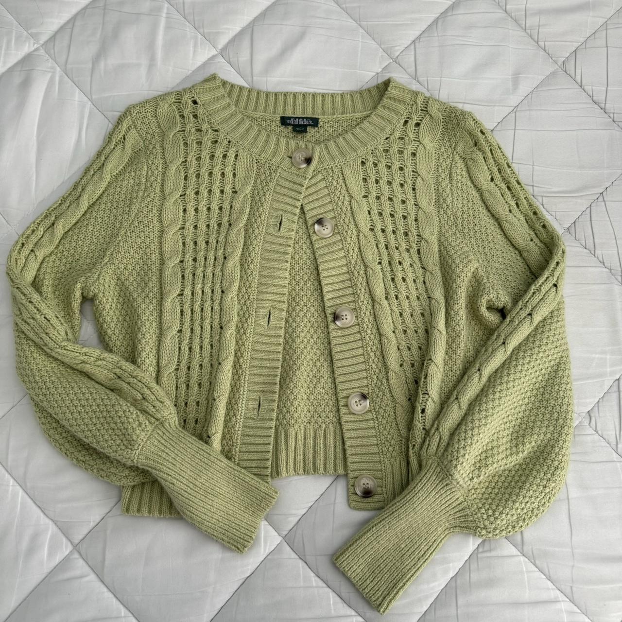 green wild fable cardigan #cardigan #preppy... - Depop