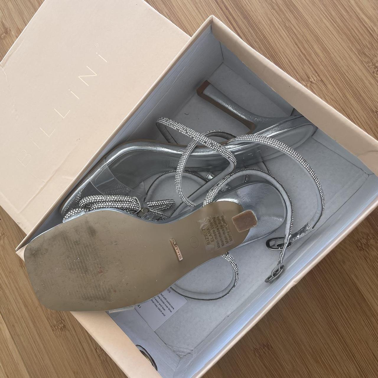 Billini ELARA CLEAR-SILVER high stiletto... - Depop