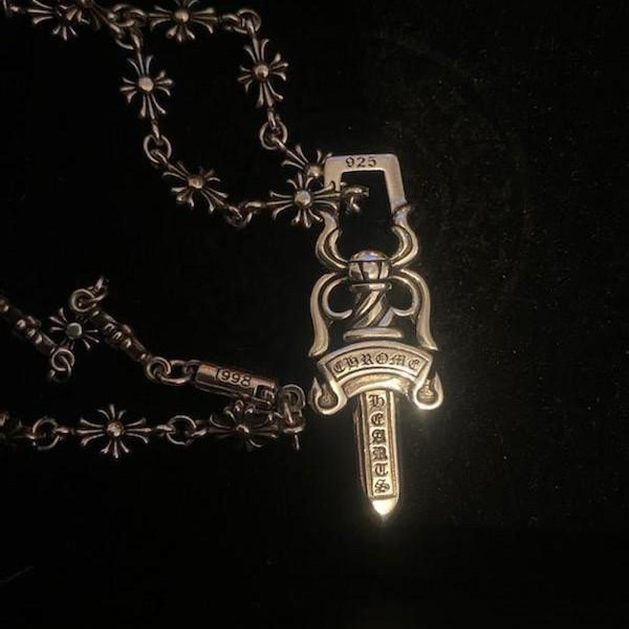 Chrome Hearts Signature Silver Sword Pendant with