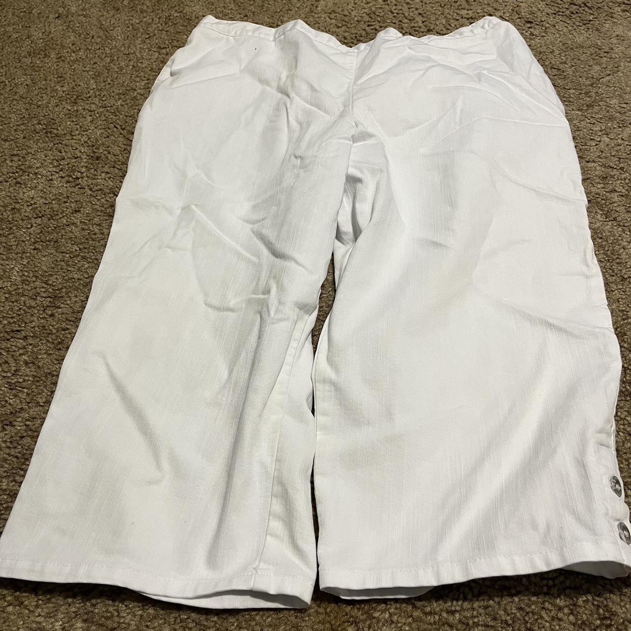 White Womens Stretch Waist Jeans Cotton Alfred... - Depop