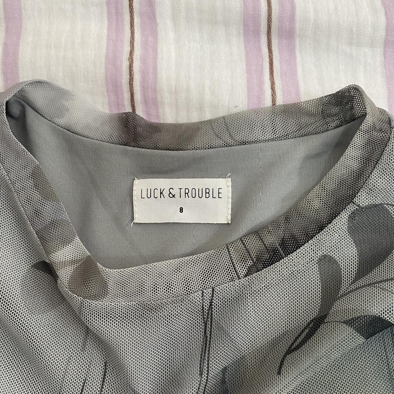 luck and trouble top size 8 only worn a few times... - Depop