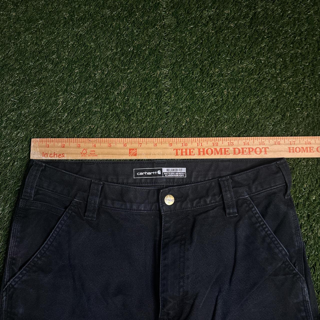Black Carhartt double knees Measurements... | Depop