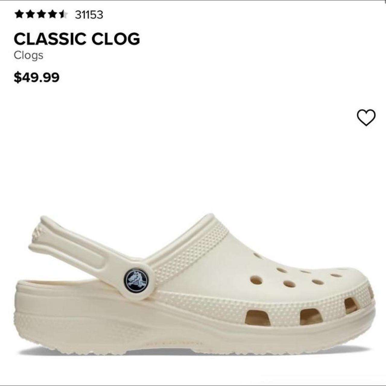 Crocs Clogs Color: Bone Size: M5, W7 Worn... - Depop