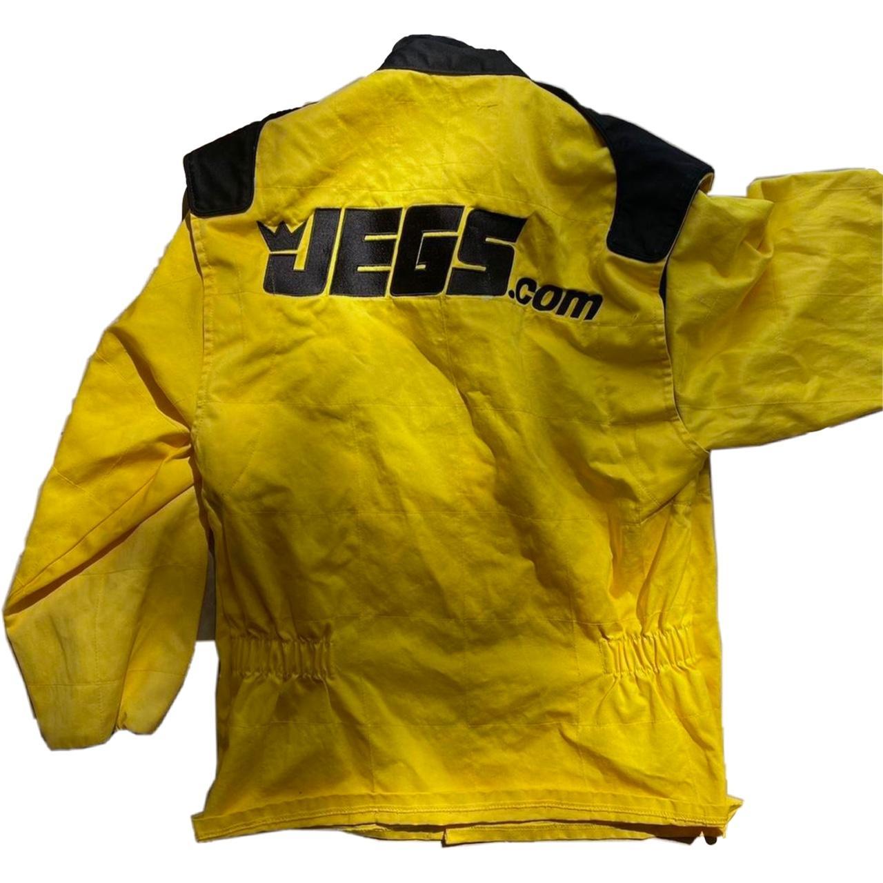 jegs small yellow racing jacket #vintage #streetwear... - Depop