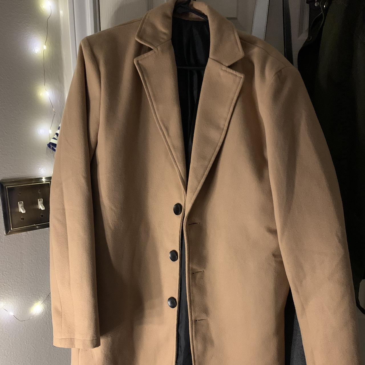 Dark Academia Tan Camel Trench coat Overcoat... - Depop