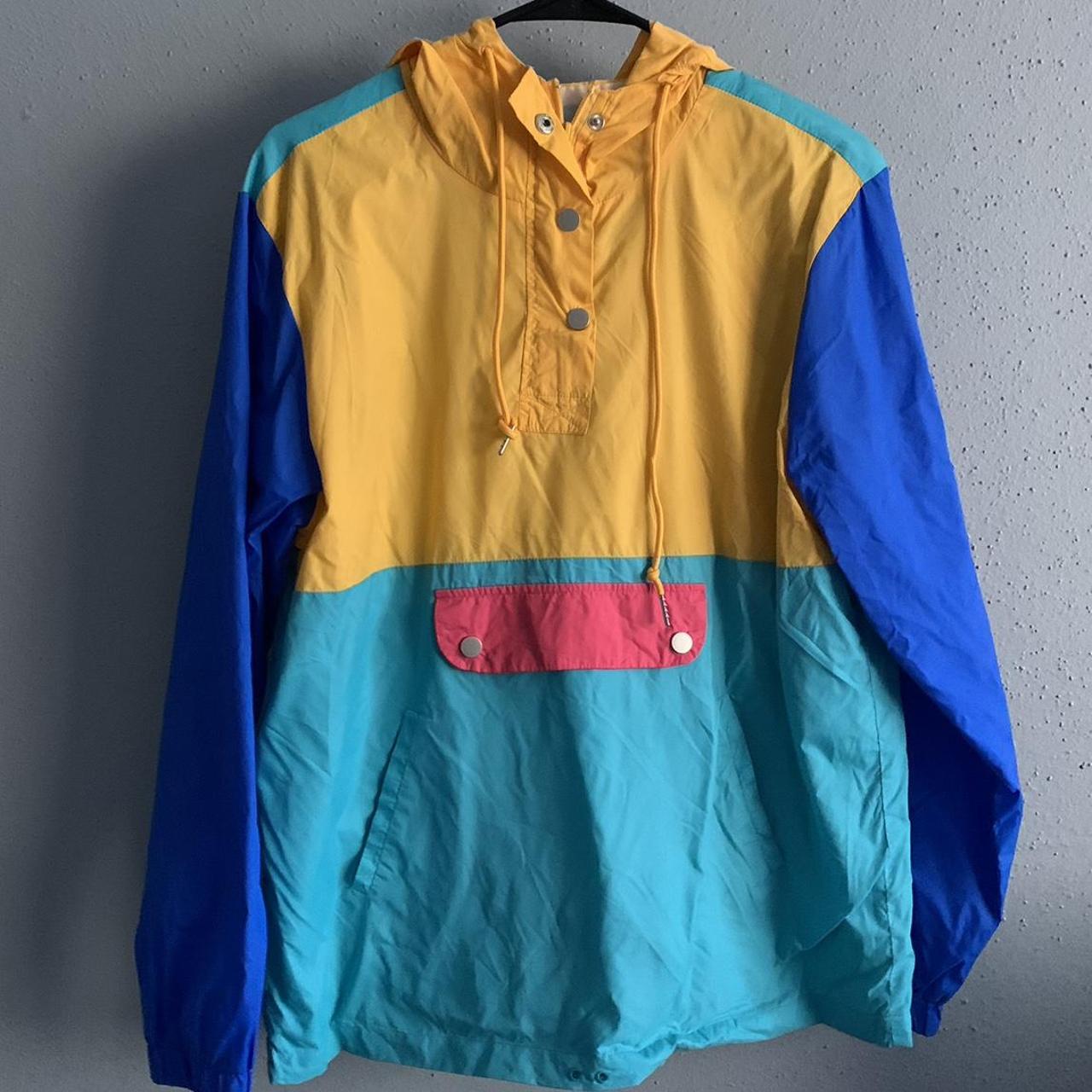 80s multicolor windbreaker,Call Me By Your Name... - Depop