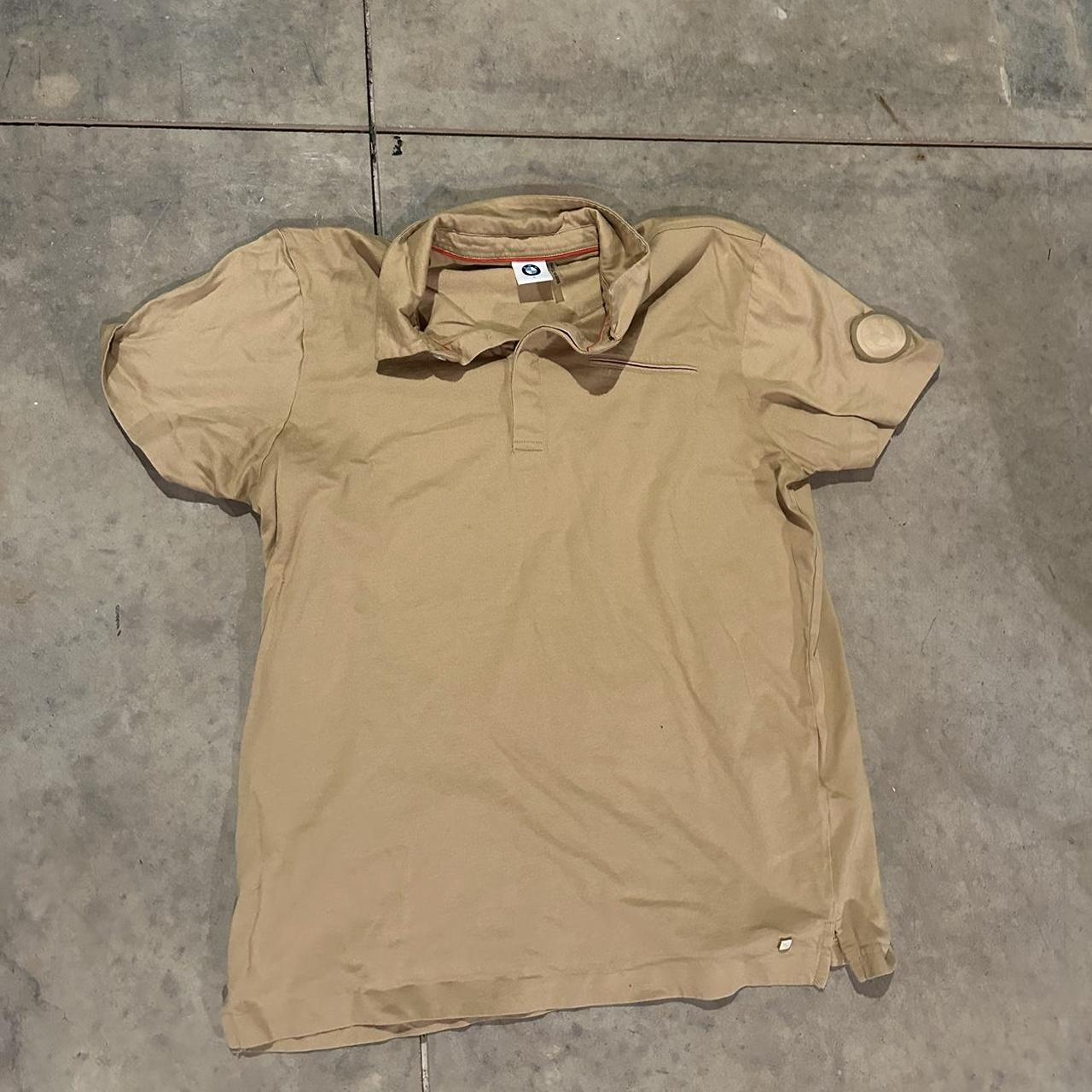 BMW Tan Golf Polo Size large Amazing Condition -... - Depop