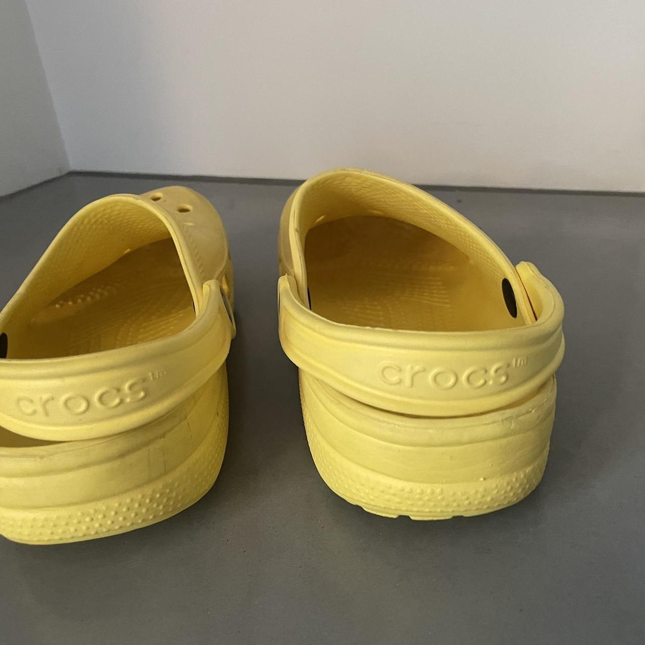 Yellow Crocs. M6/W8. Signs of wear but in good... - Depop
