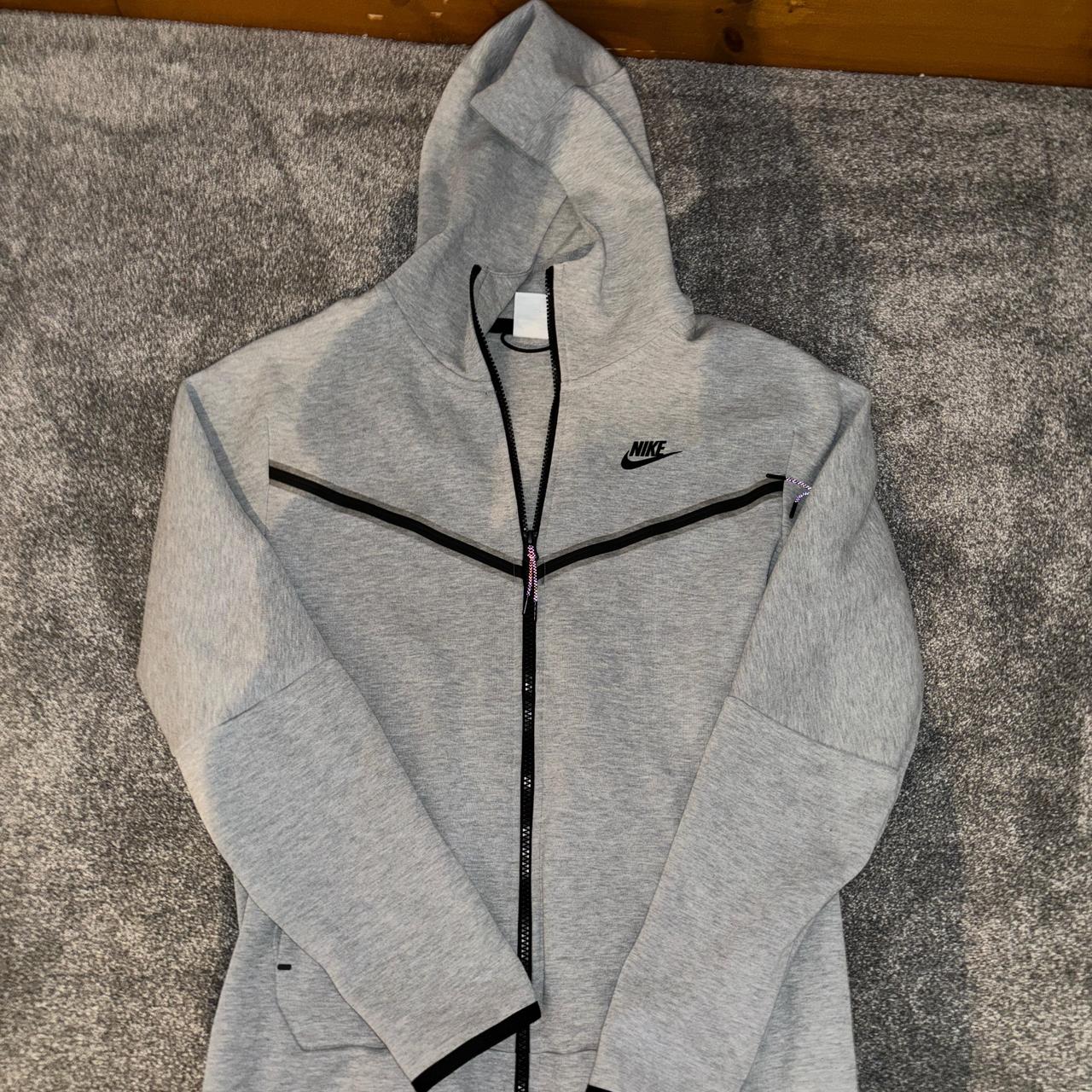 Nike tech fleece jacket with dual zipper like new - Depop