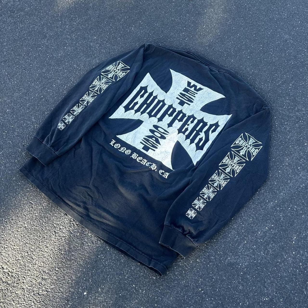 90s Y2K West Coast Choppers authentic long sleeve... | Depop