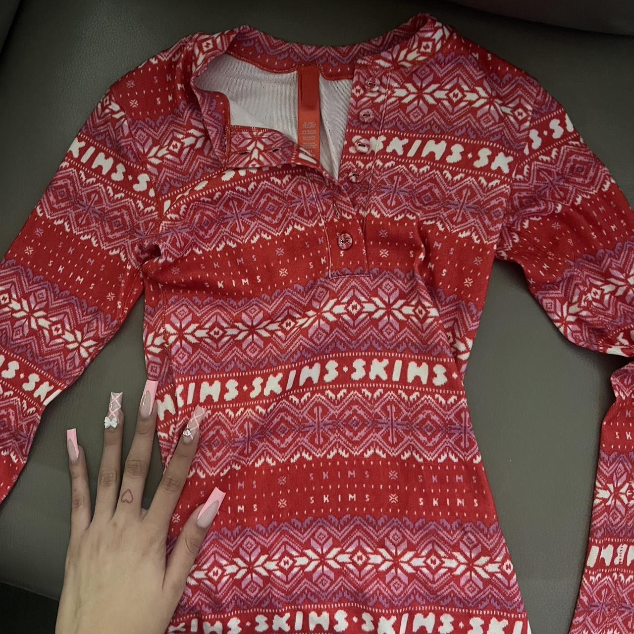 Skims holiday edition pajama shirt Brand new Didn’t... - Depop