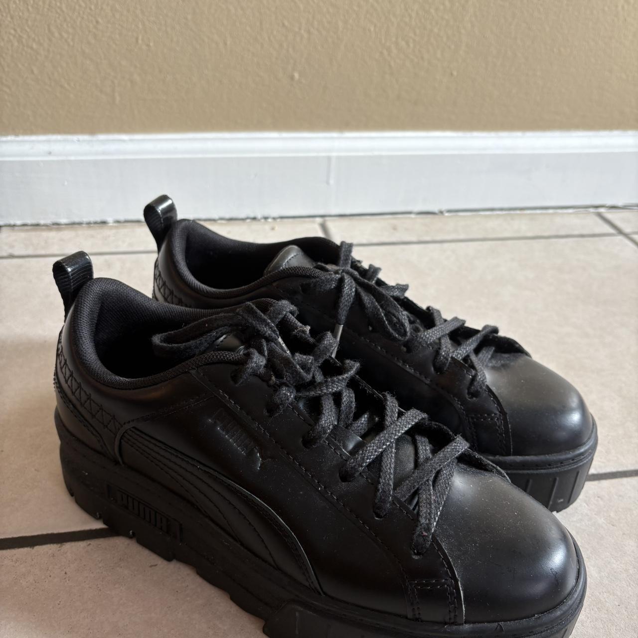 Black Puma platform sneakers #sneakerlove# puma #... | Depop