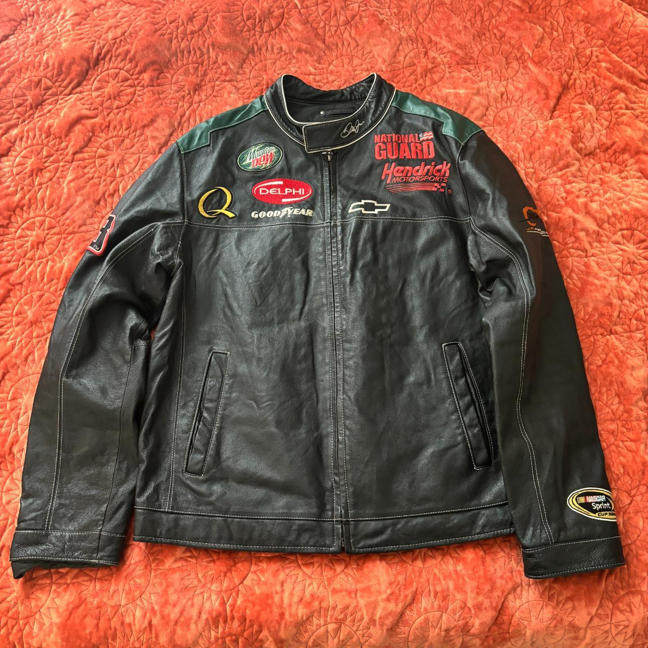 Vintage Nascar leather Jacket #Nascar #Leather | Depop