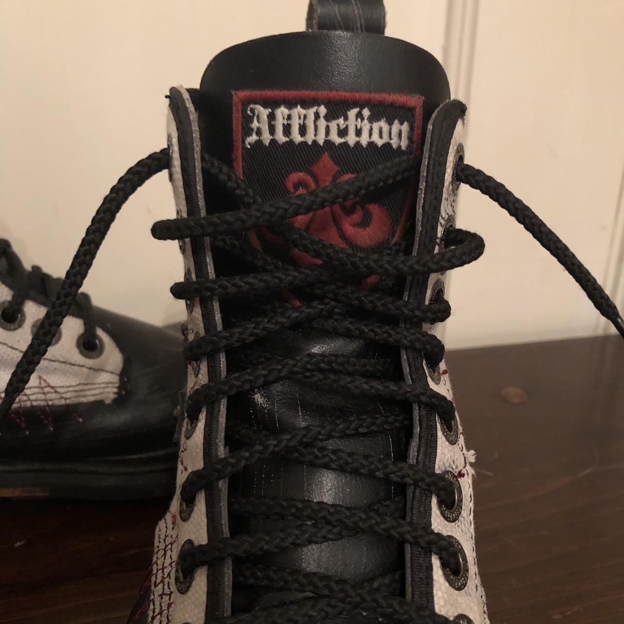 affliction boots with dragon crosses and... - Depop