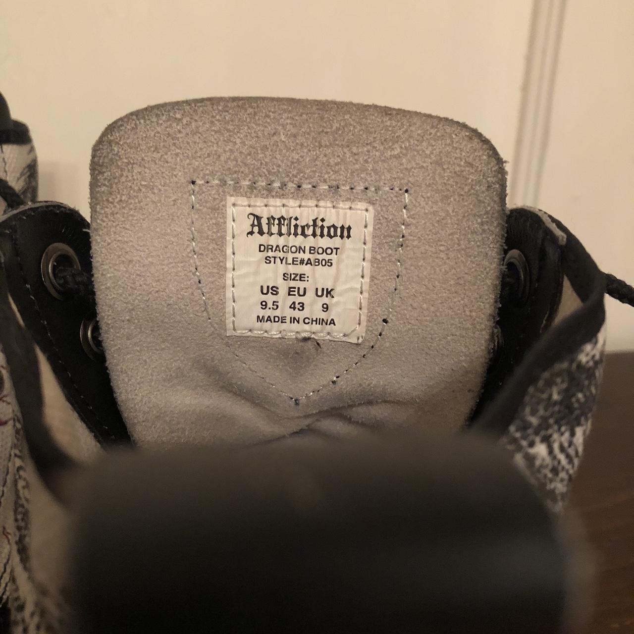 affliction boots with dragon crosses and... - Depop