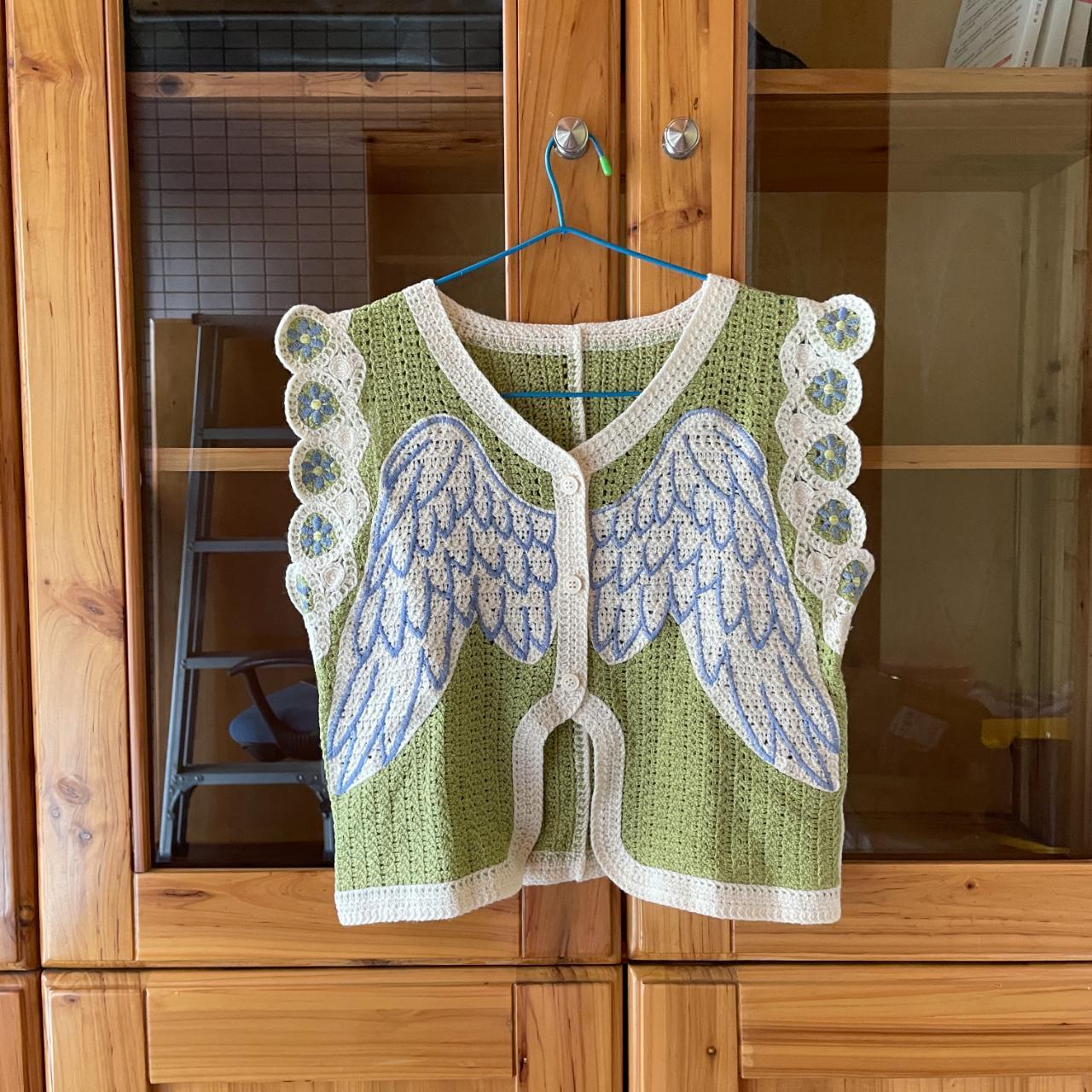 Hand Crochet Knit Boho Top #croptop #bohotop... - Depop