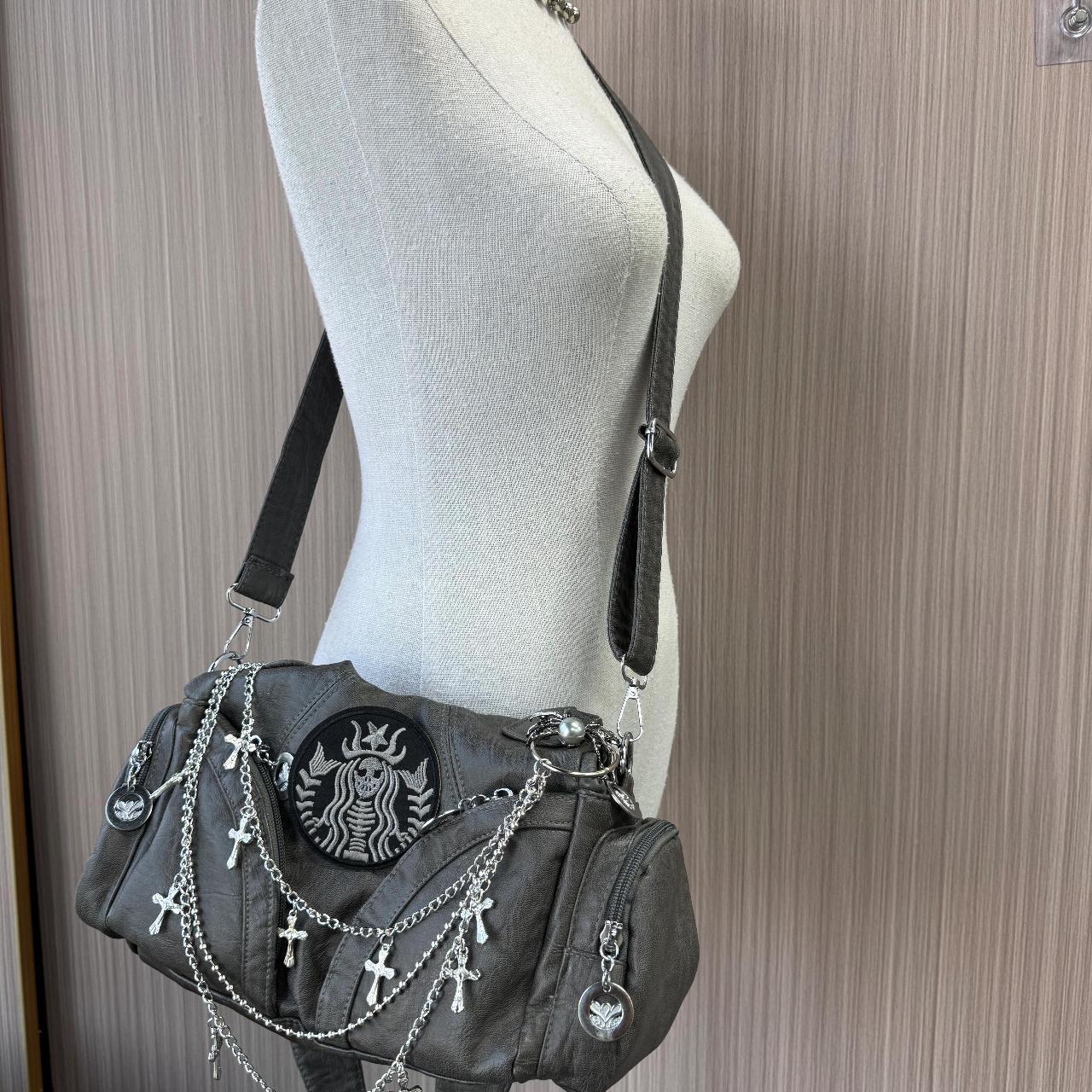 Punk Pu Leather Hobo Shoulder Bag for Women,Y2k... - Depop