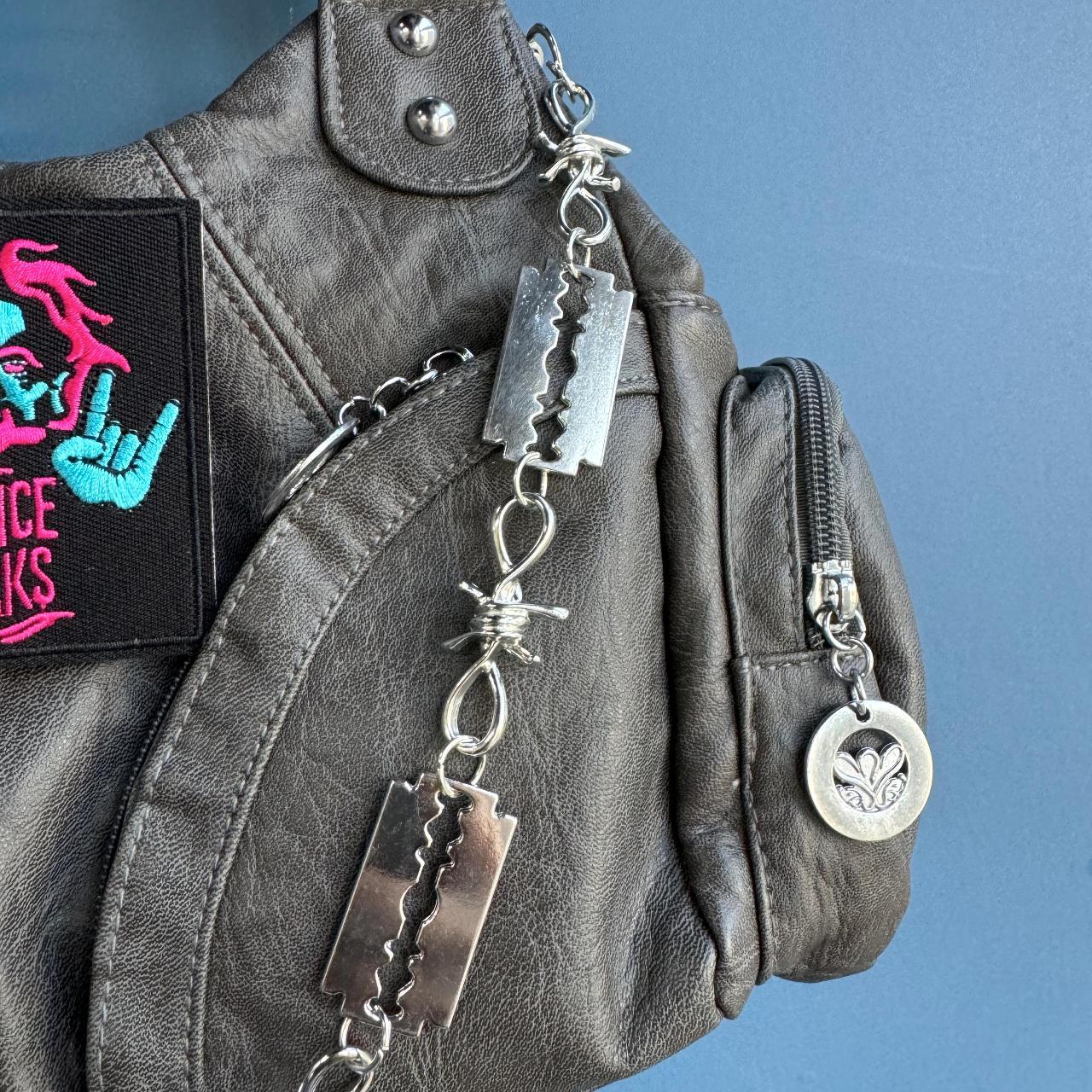 Punk Pu Leather Hobo Shoulder Bag for Women,Y2k... - Depop