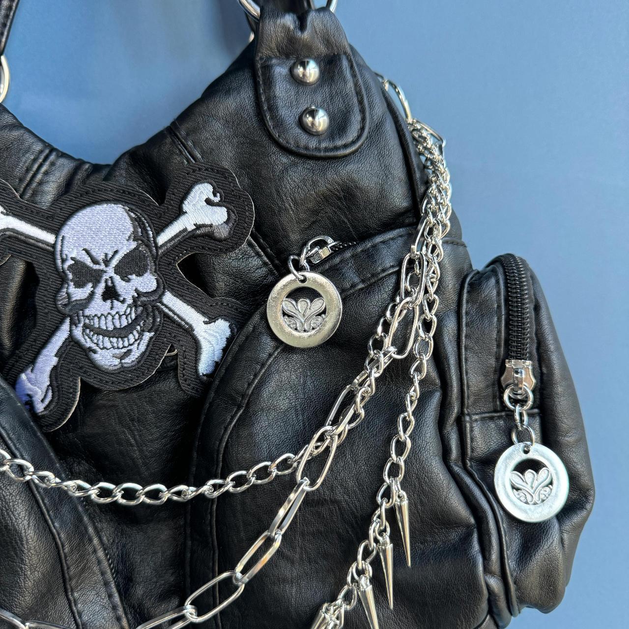 Punk Pu Leather Hobo Shoulder Bag for Women,Y2k... - Depop