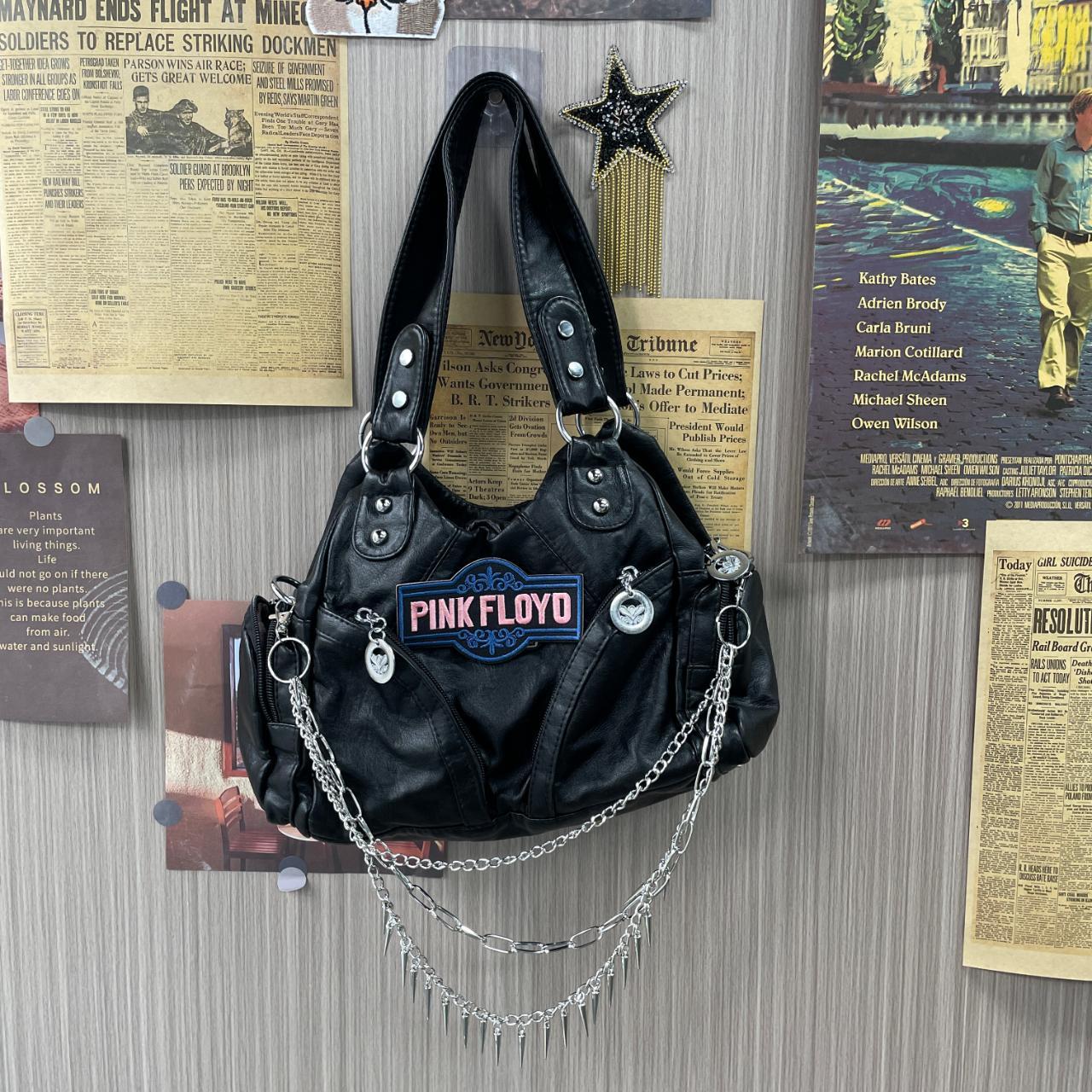 Handmade Punk Pu Leather Hobo Shoulder Bag for... - Depop