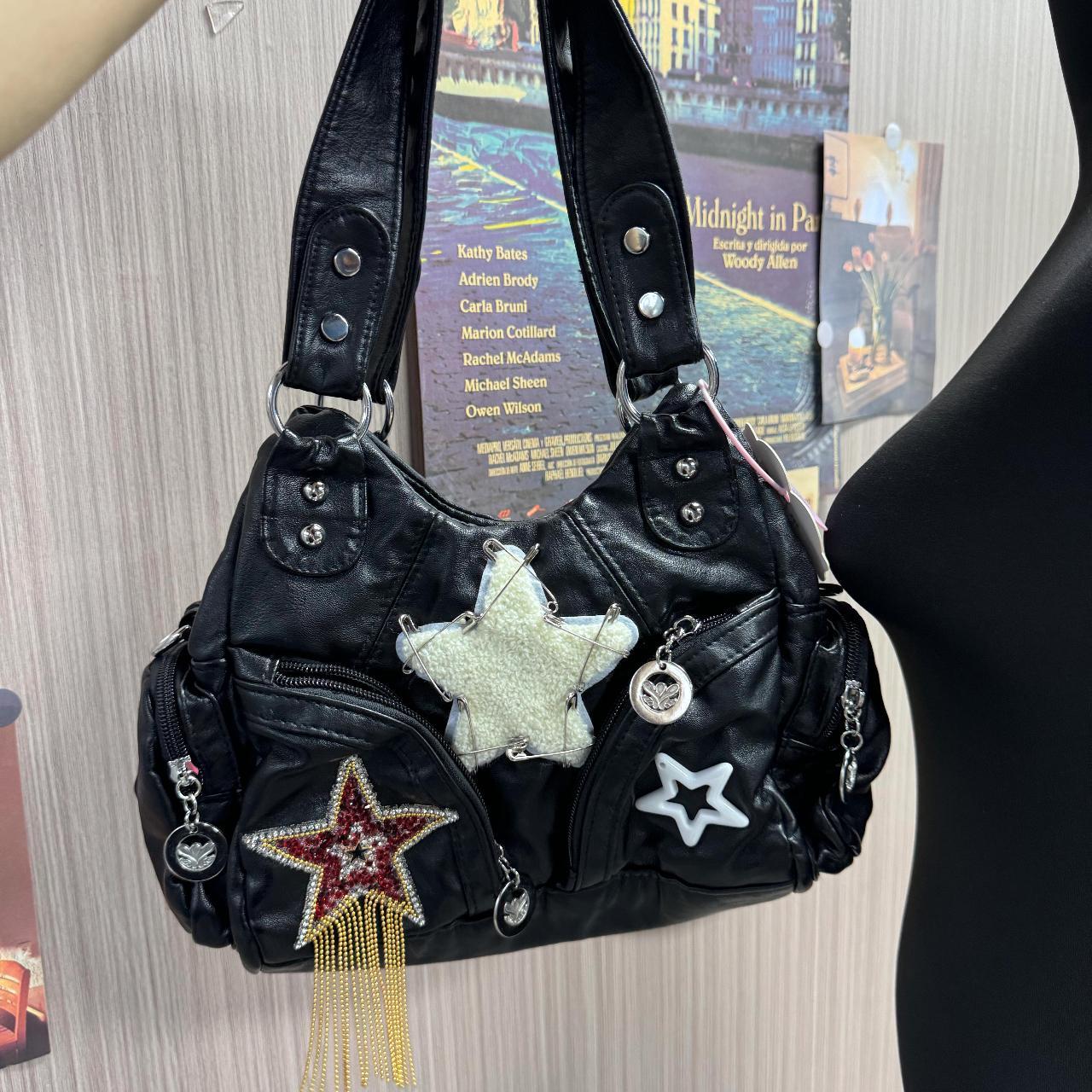 black y2k handmade crossbody bag commuter Y2K Yabi... - Depop