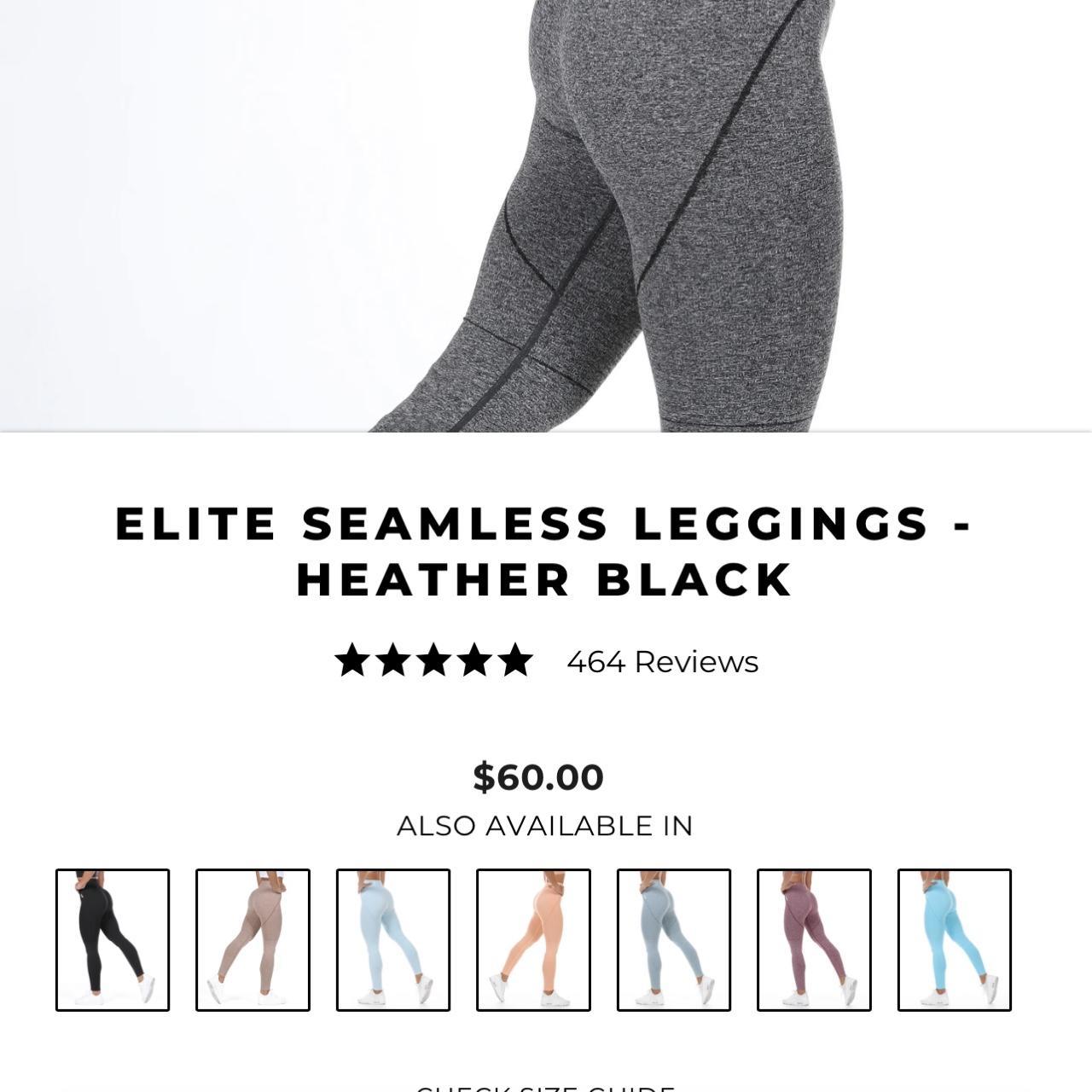 Elite Eleven Seamless Leggings - Heather Black... - Depop