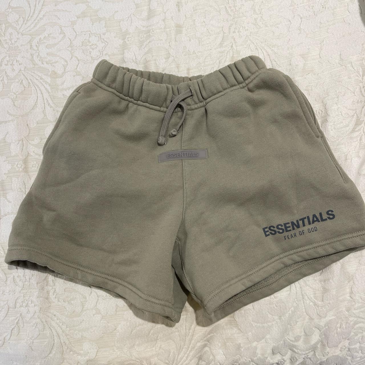 Fear Of God Essentials shorts Khaki green shorts... - Depop