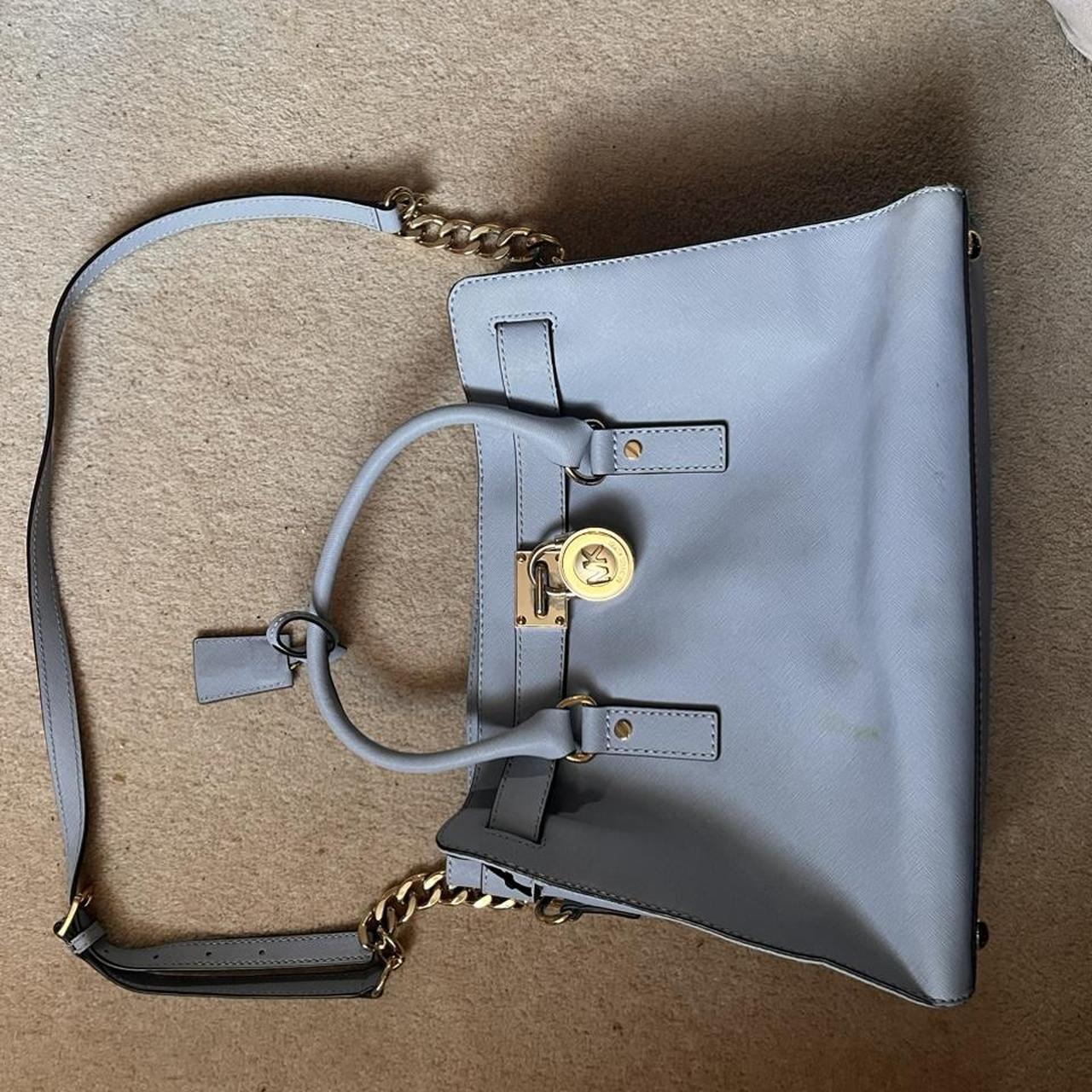 Michael Kors Hamilton bag, baby blue, small mark on... - Depop