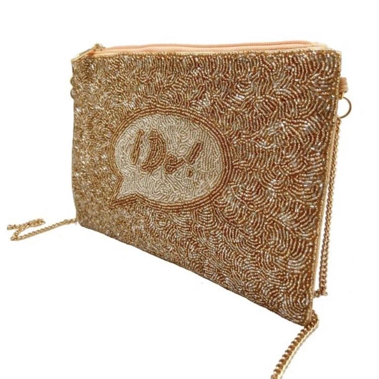 Versona Rose Gold I DO Beaded Crossbody Bag EUC No... - Depop